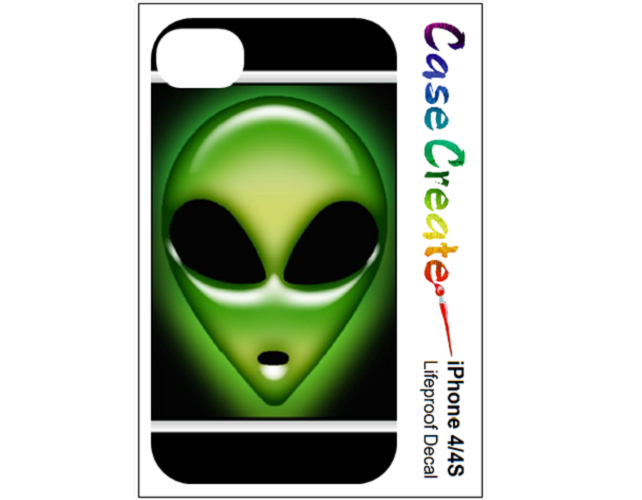 Alien Face We Are Not Alone Decorative Sticker Decal For Your Iphone 4 ...